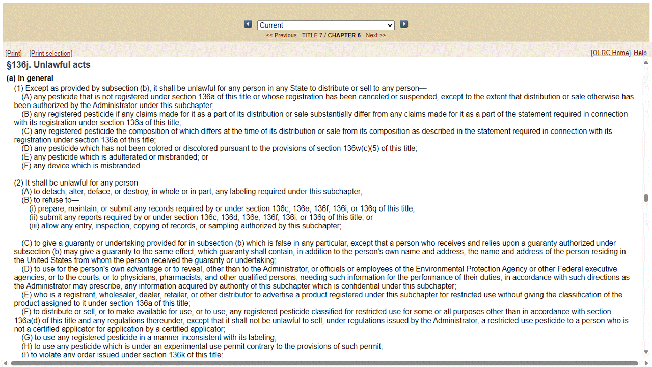 Statutory Basis for Warning on Pesticide Labels – Western Horse ...